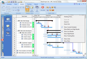 Optimistic and Pessimistic Project Schedules in RiskyProject Lite